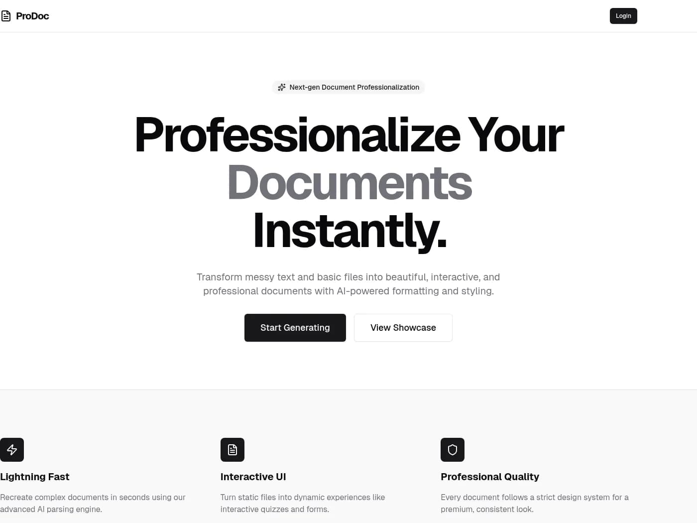 ProDoc File Generator