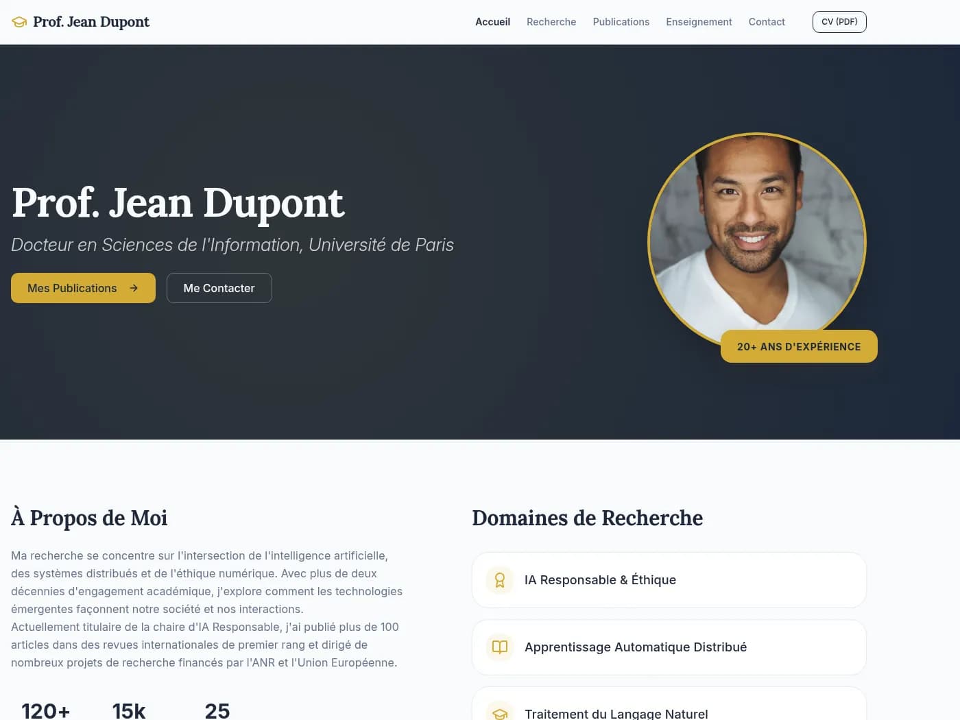Professeur Universitaire Site