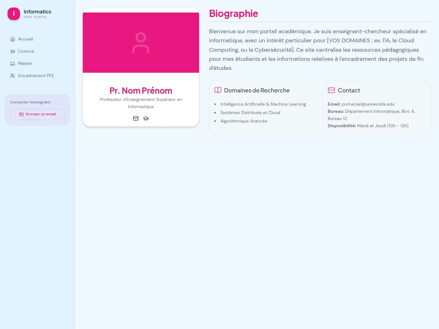 Informatics Prof Portal
