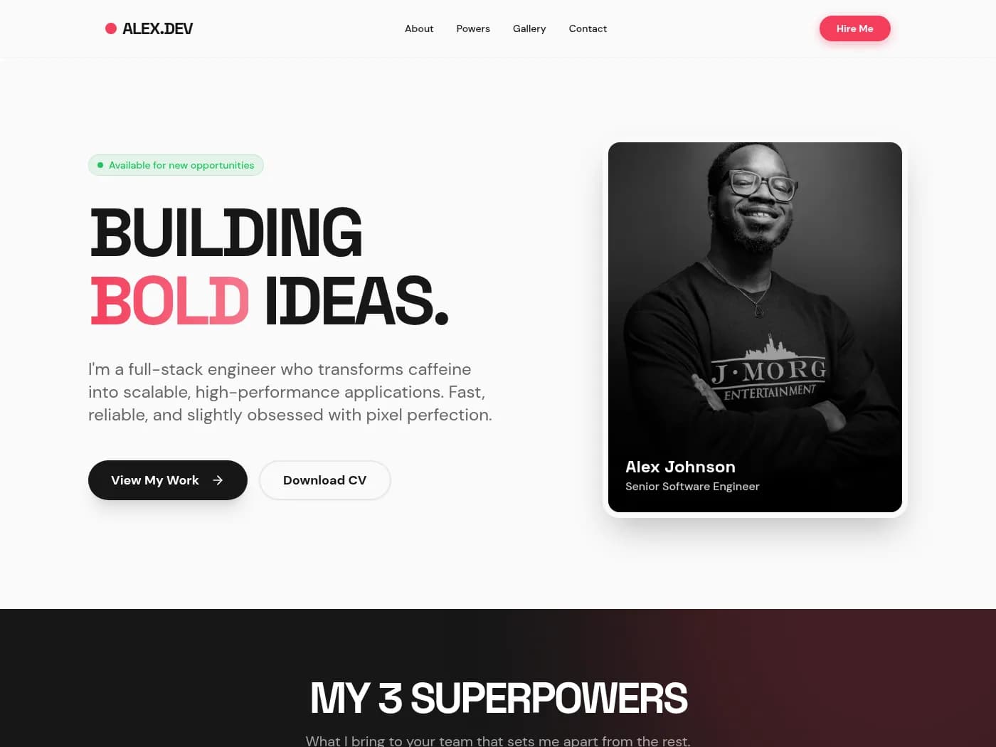 Power Profile Page