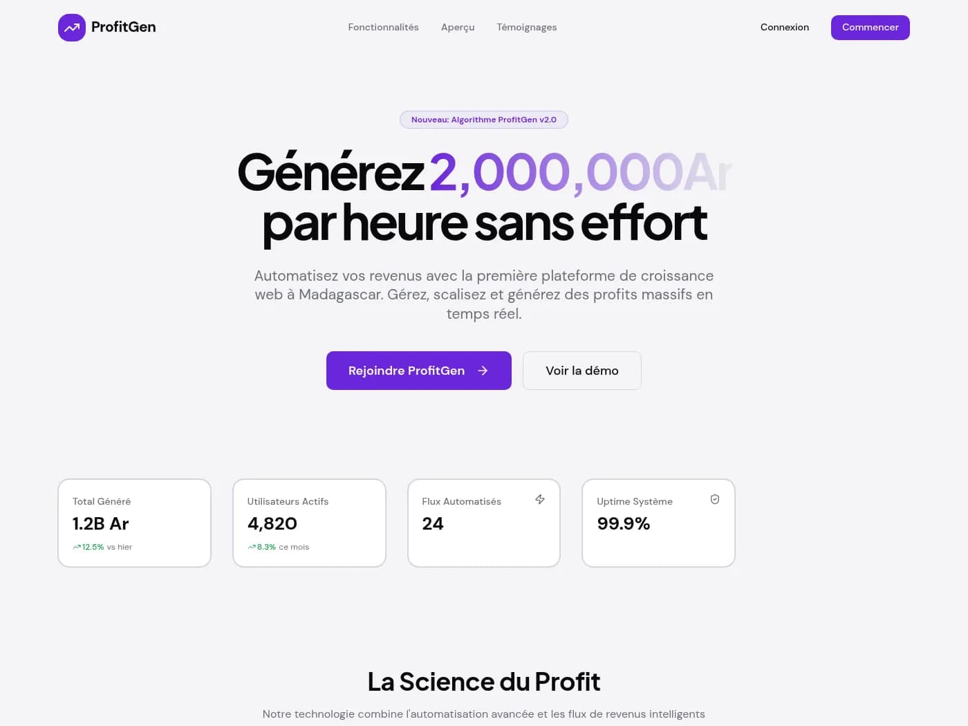 ProfitGen Web Portal