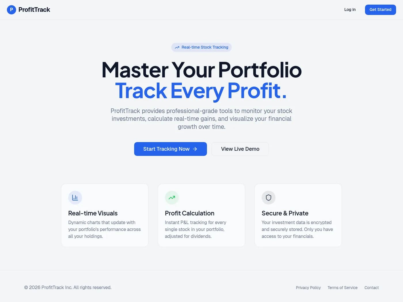 ProfitTrack Website