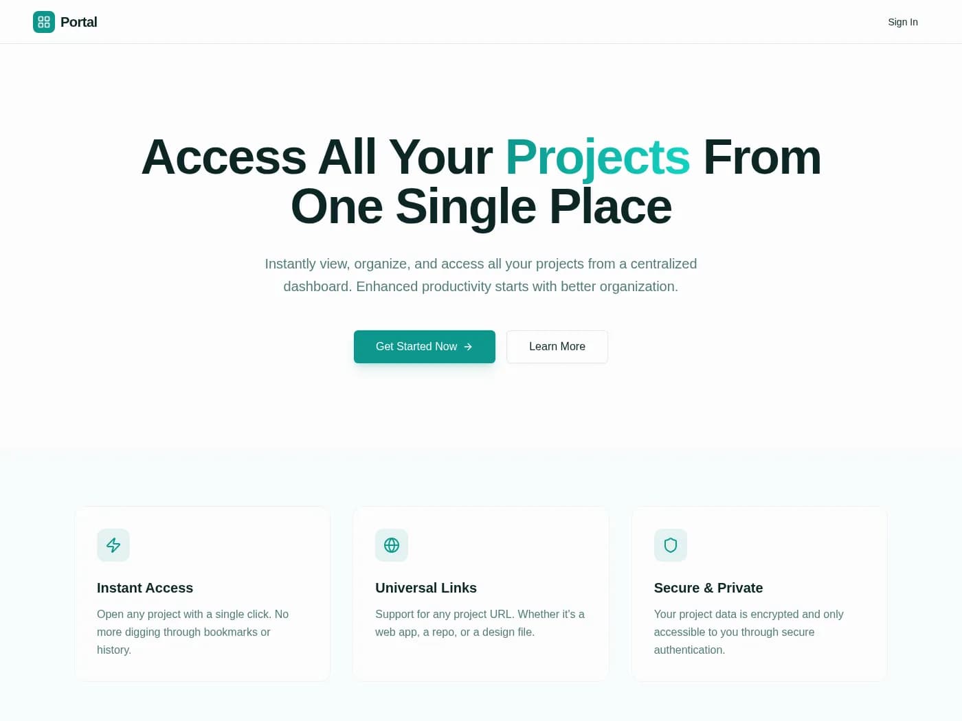 Project Access Portal
