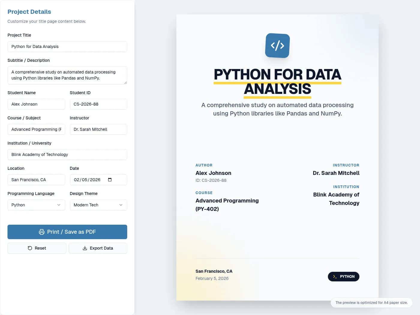 Code Project Cover Maker