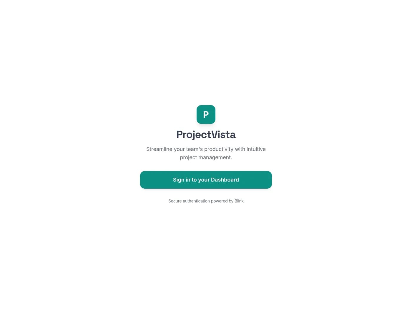 ProjectVista Dashboard