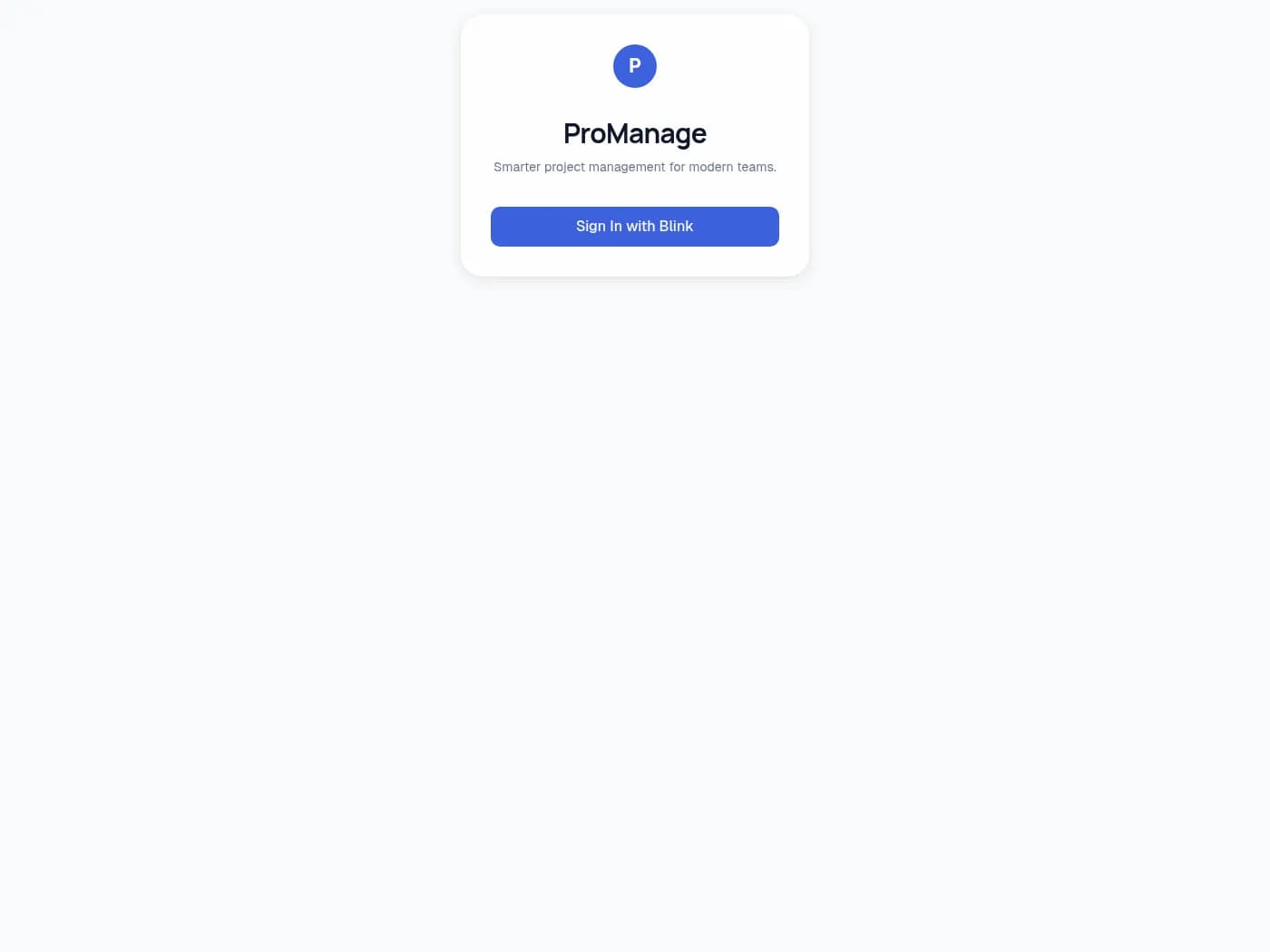 ProManage Dashboard