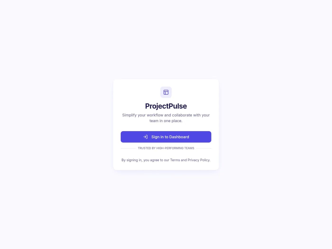 ProjectPulse Dashboard