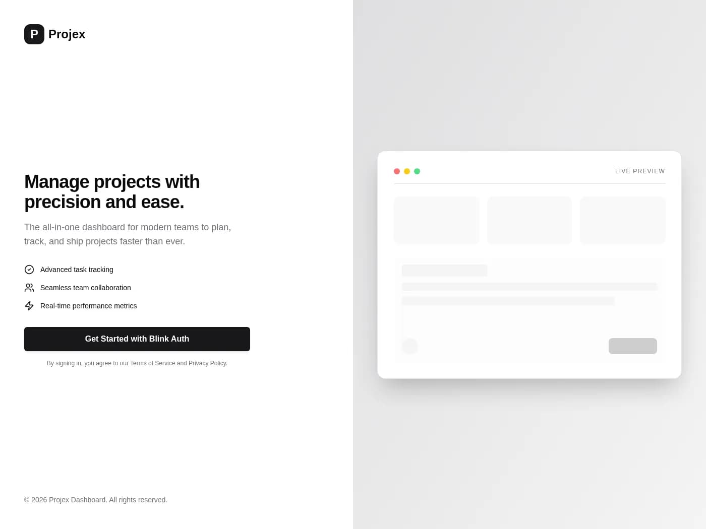 Projex Dashboard