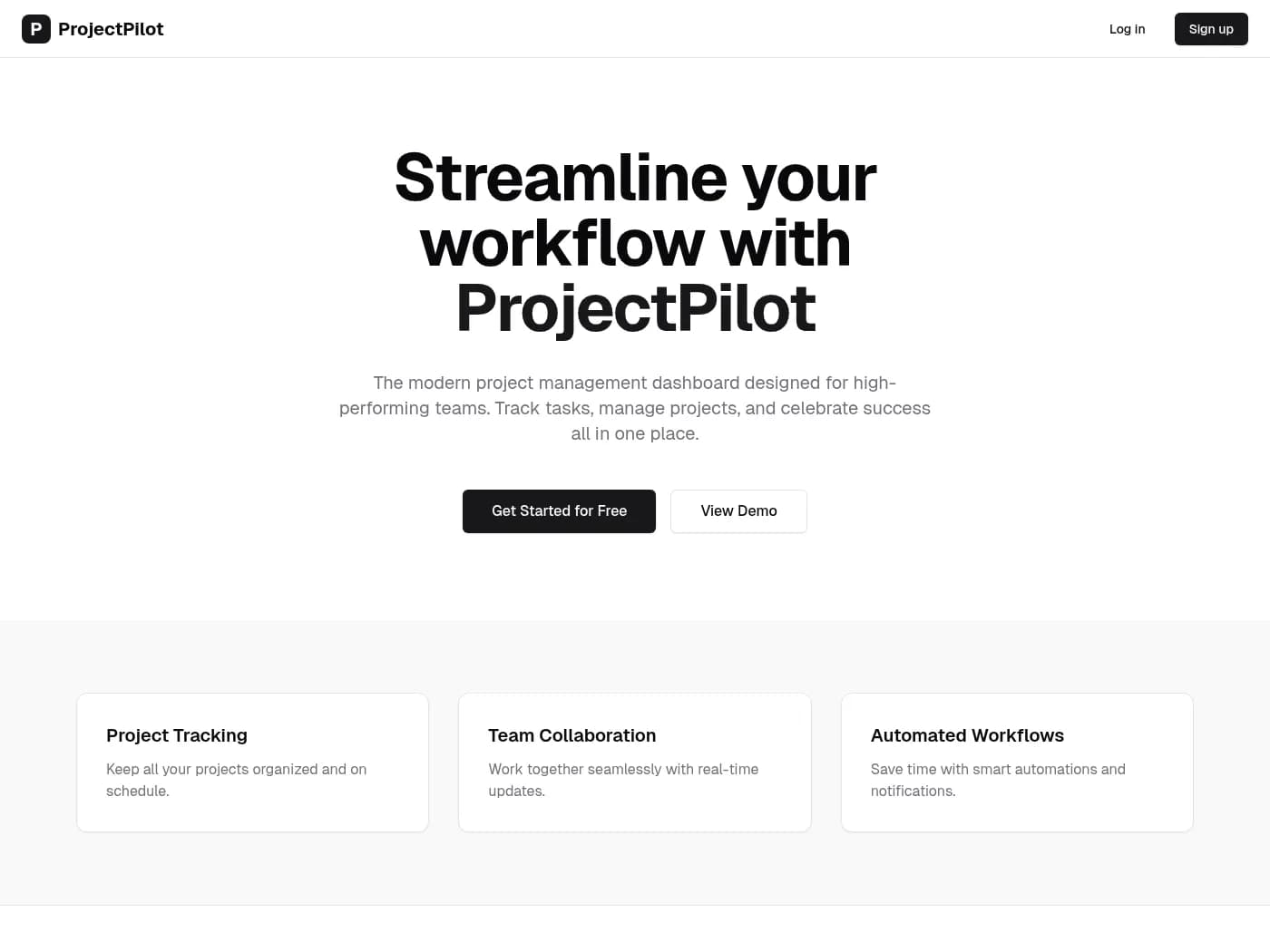 ProjectPilot Dashboard