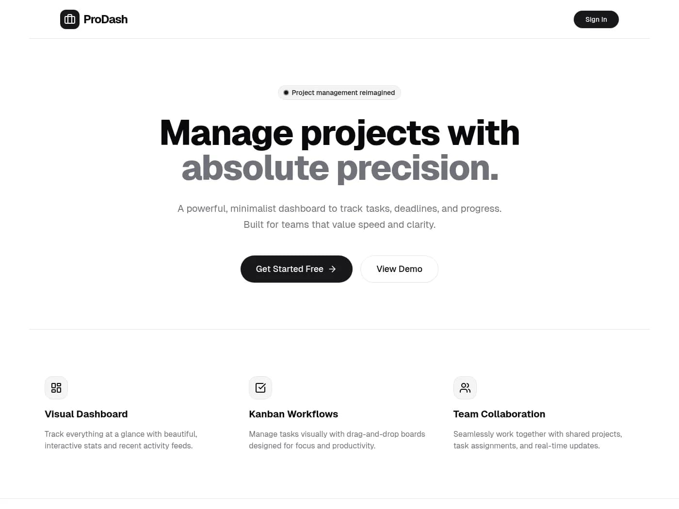 Project Dashboard Pro