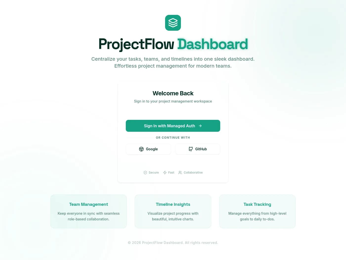 ProjectFlow Dashboard