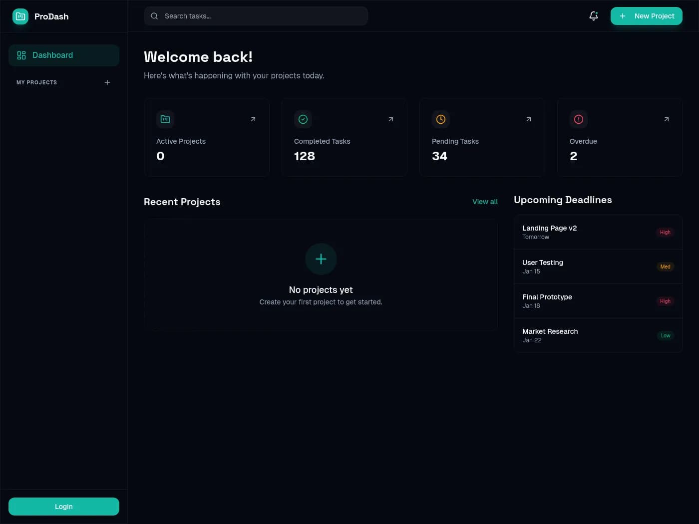 Project Dashboard Pro