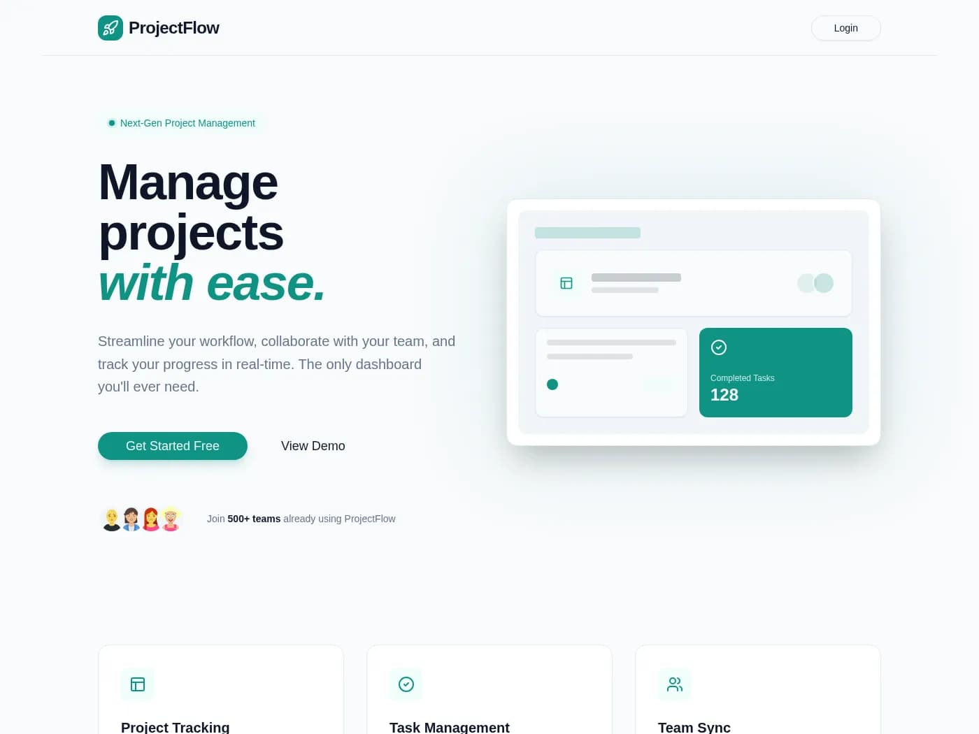 ProjectFlow Dashboard