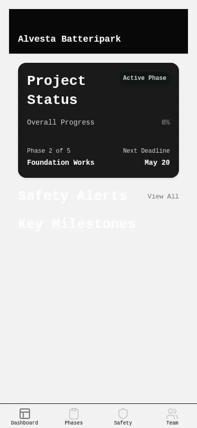 Montörspärm Project Tracker