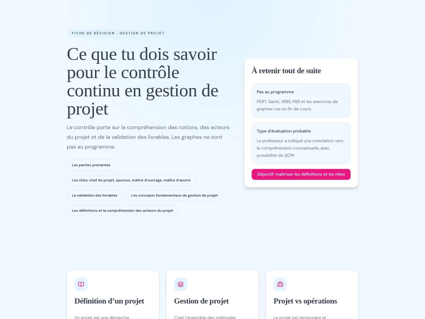 Project Essentials Recap