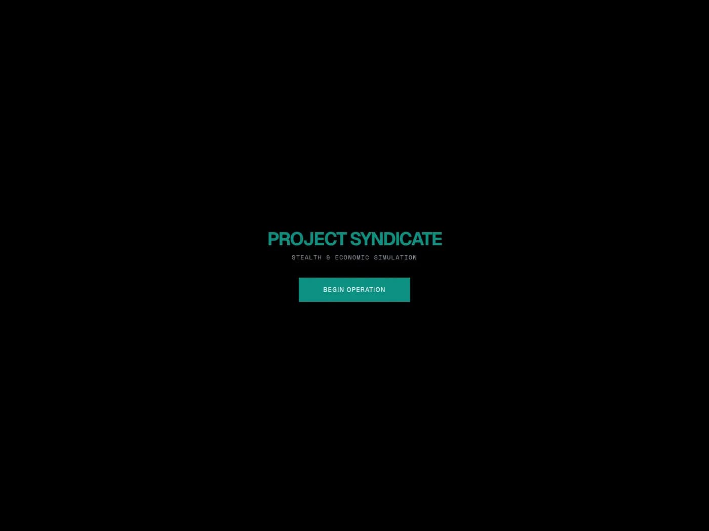 Project Syndicate Simulator