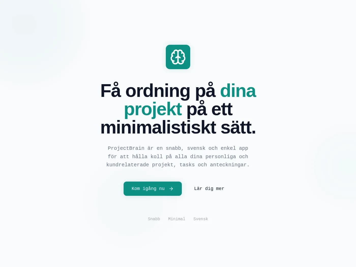 ProjectBrain App