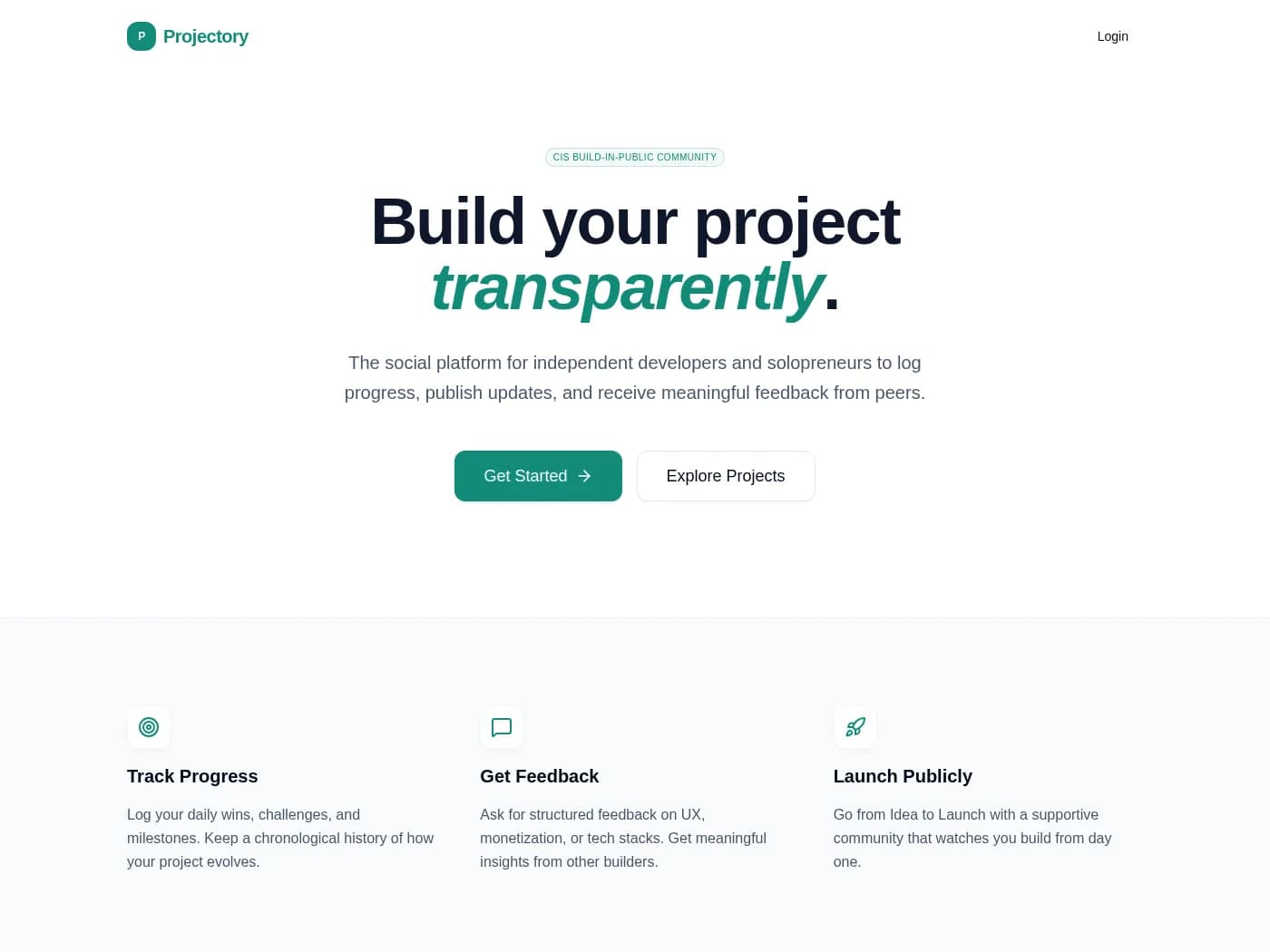 Projectory Social Platform