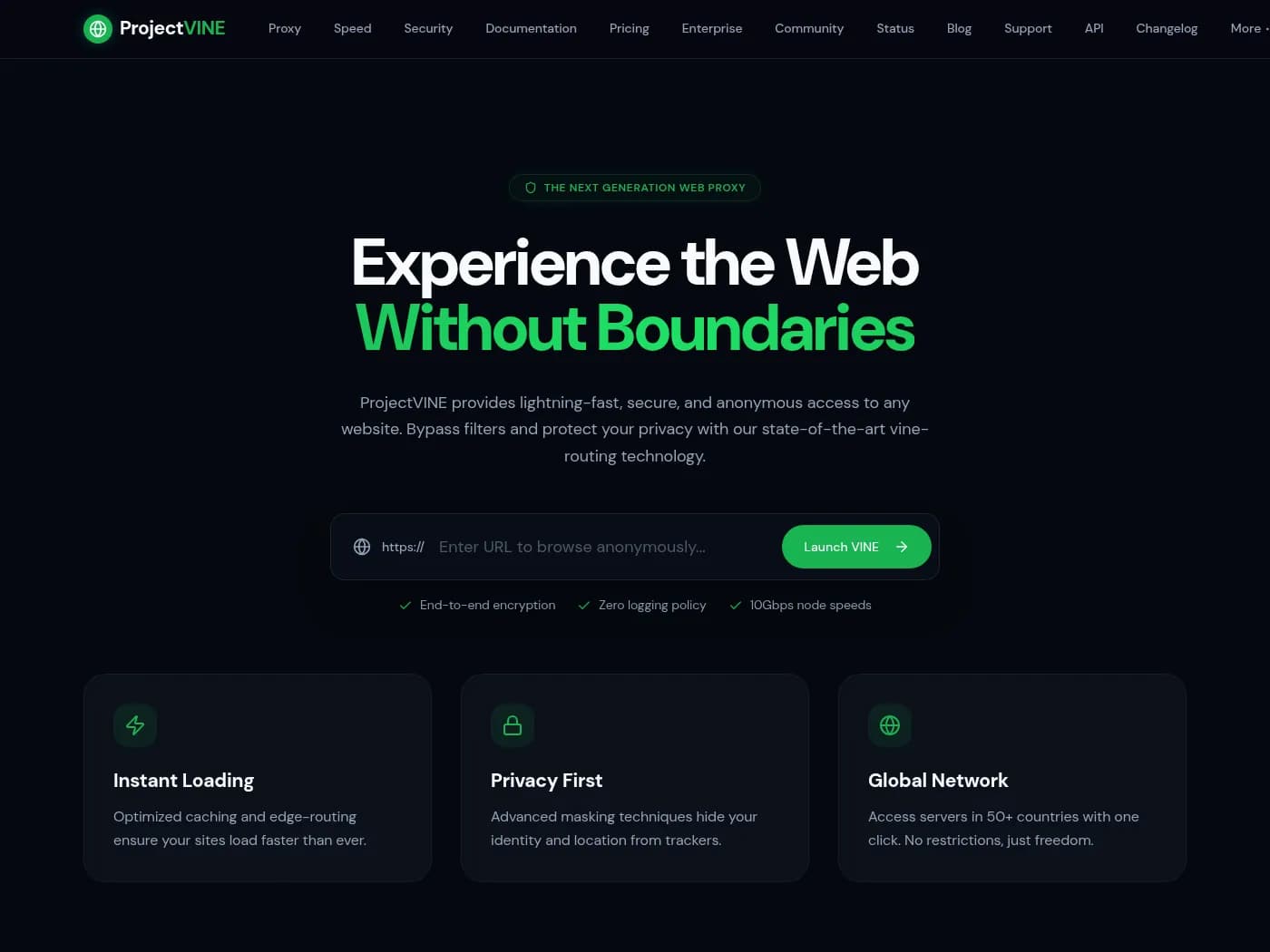 ProjectVINE Homepage