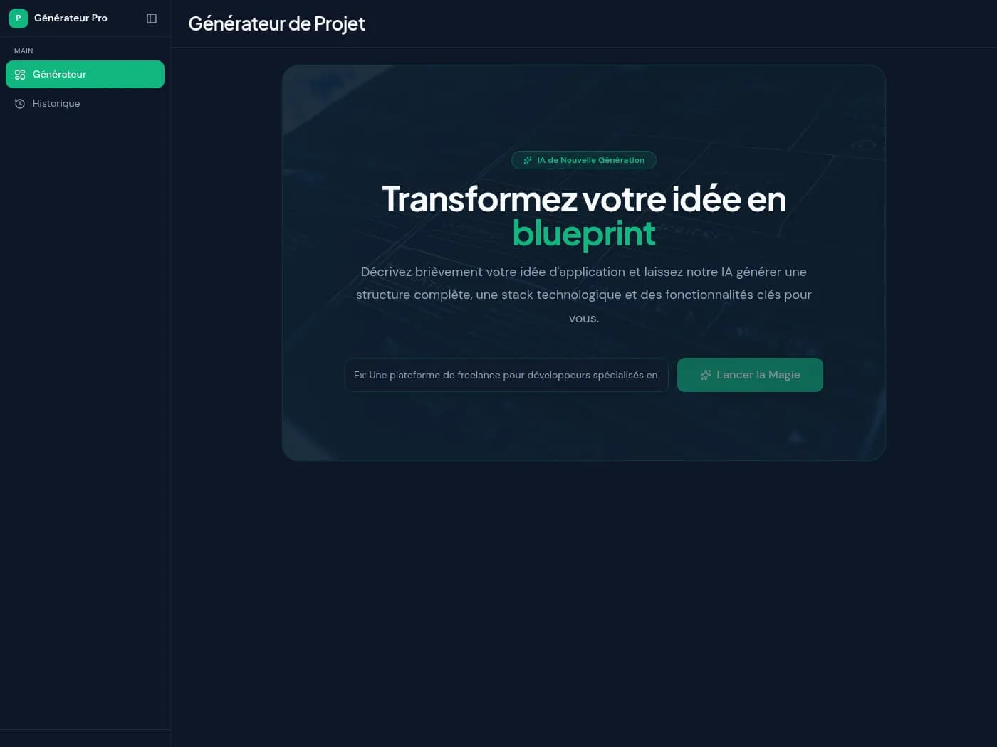 Project Générateur Pro