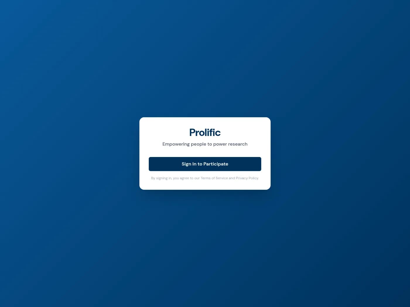 Prolific Research Portal