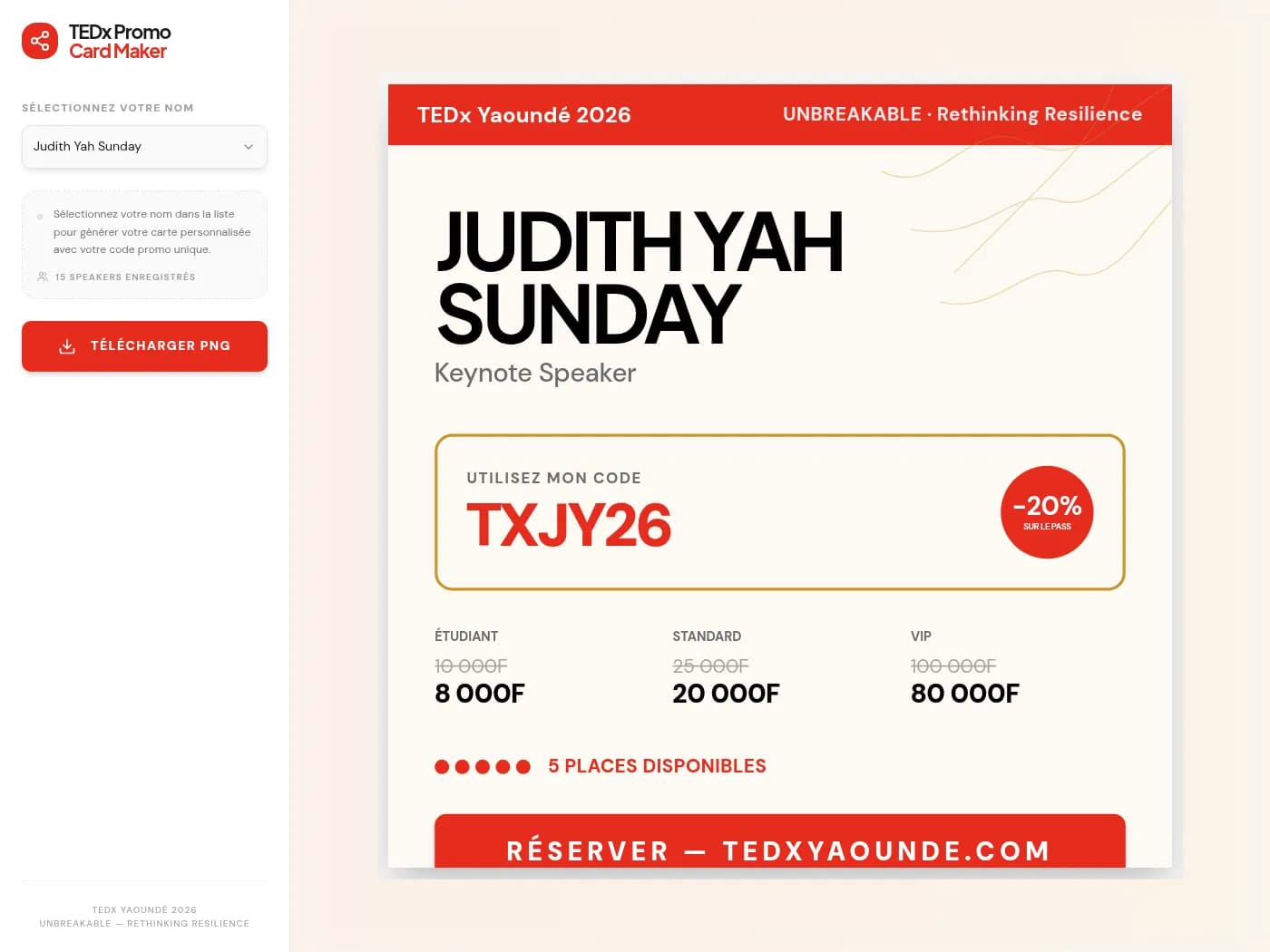 TEDx Promo Card Maker