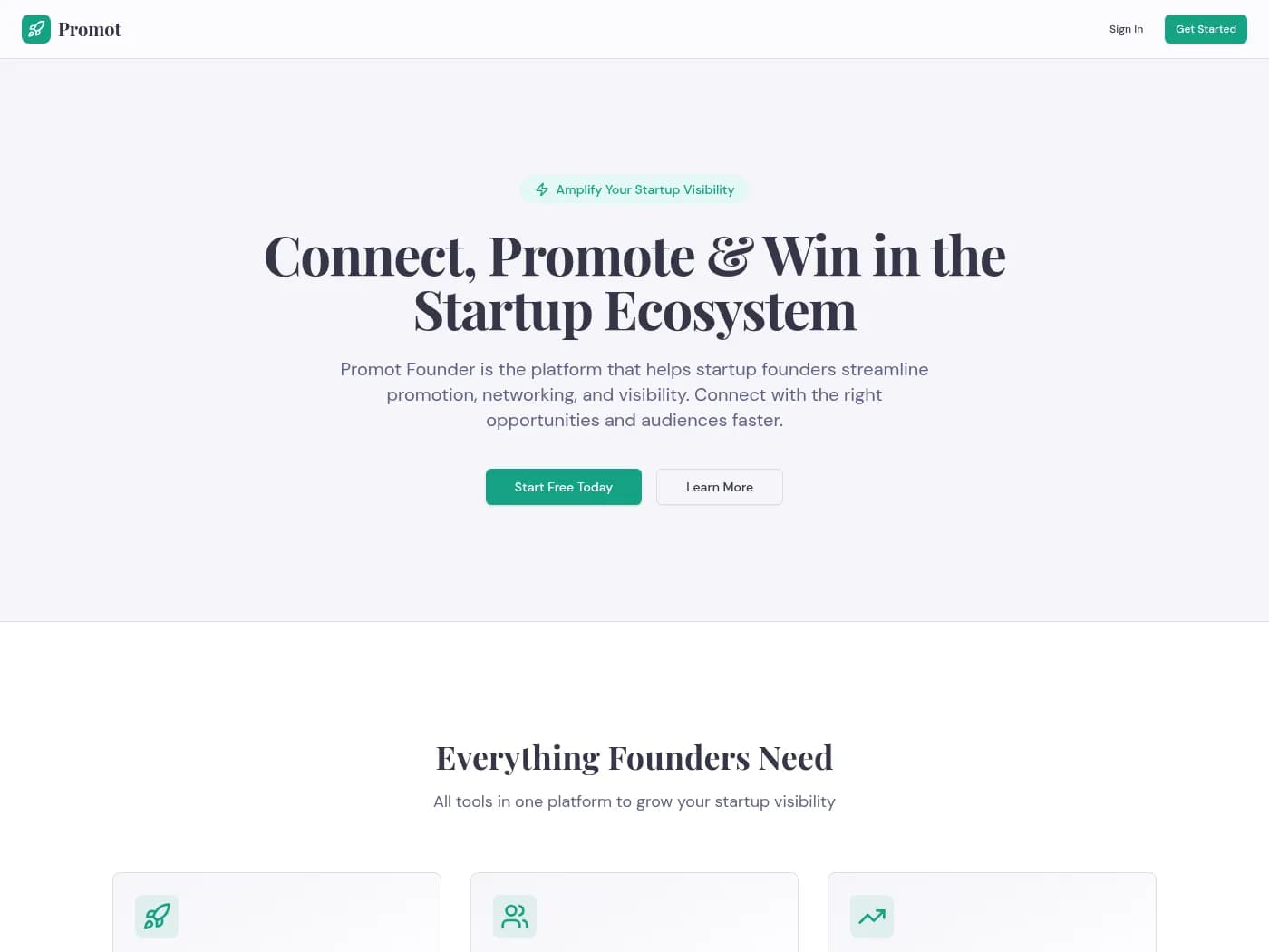 Promot Founder Portal