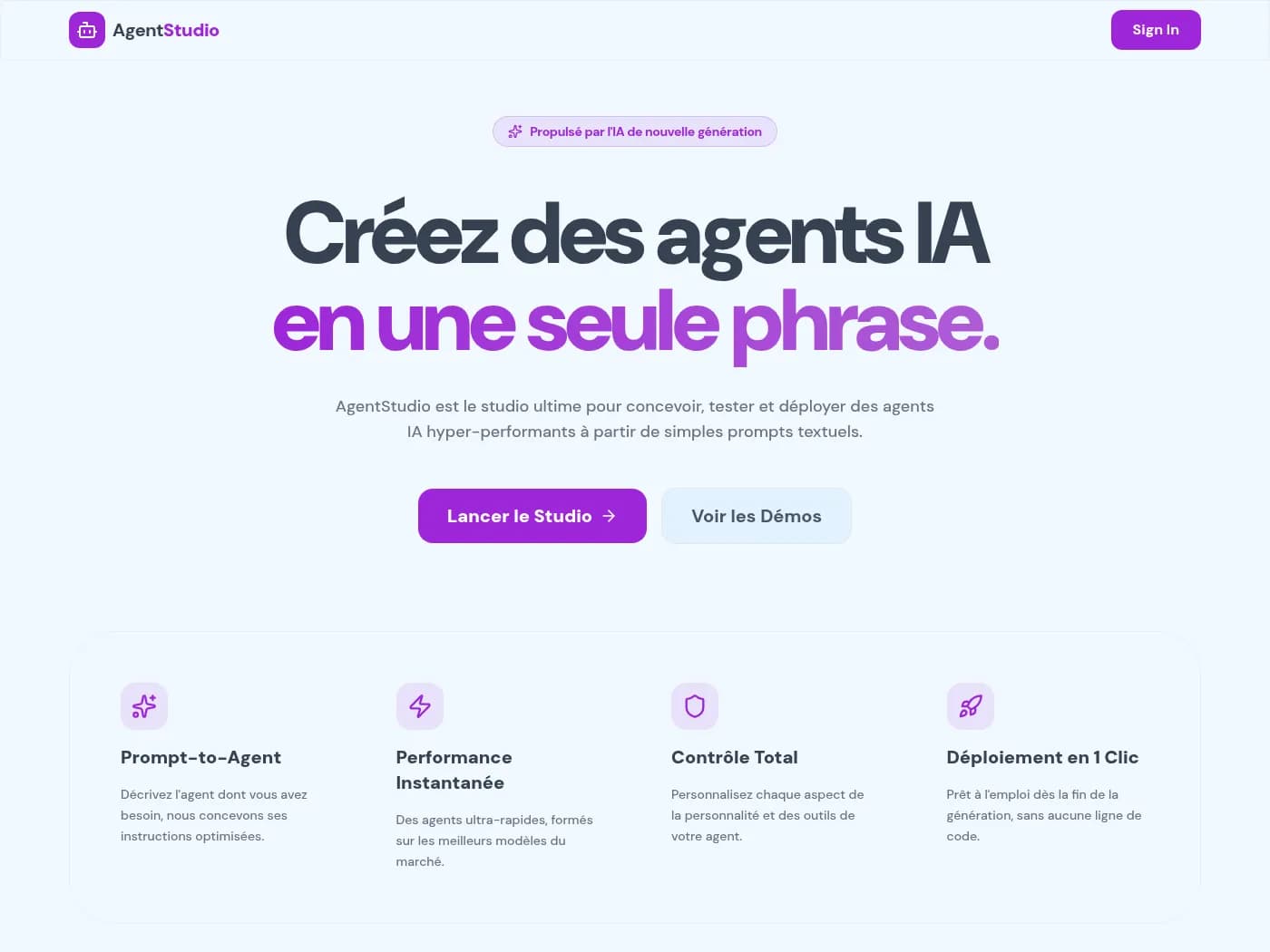 Prompt-to-Agent AI Studio