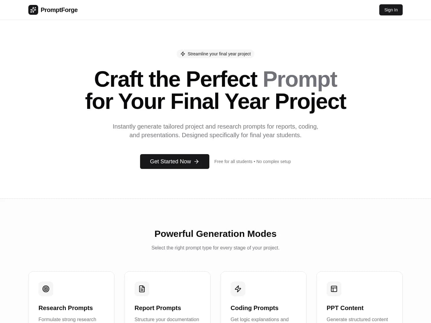 PromptForge Assistant