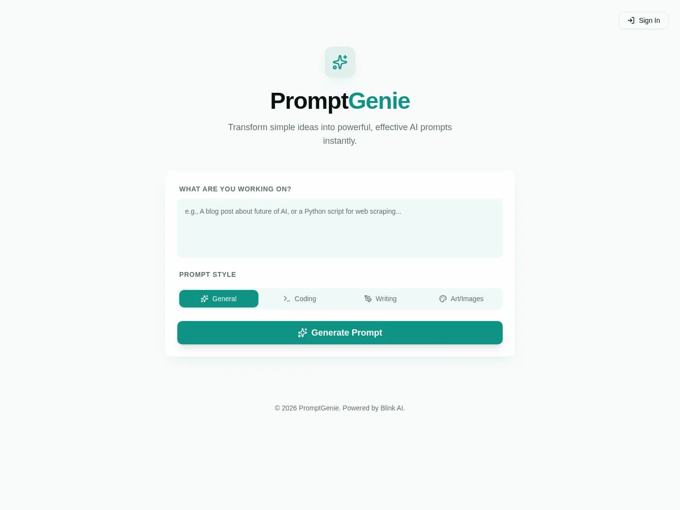 PromptGenie