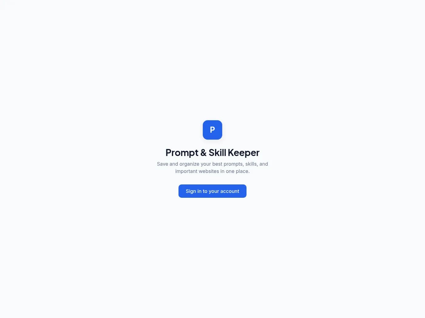 Prompt & Skill Keeper