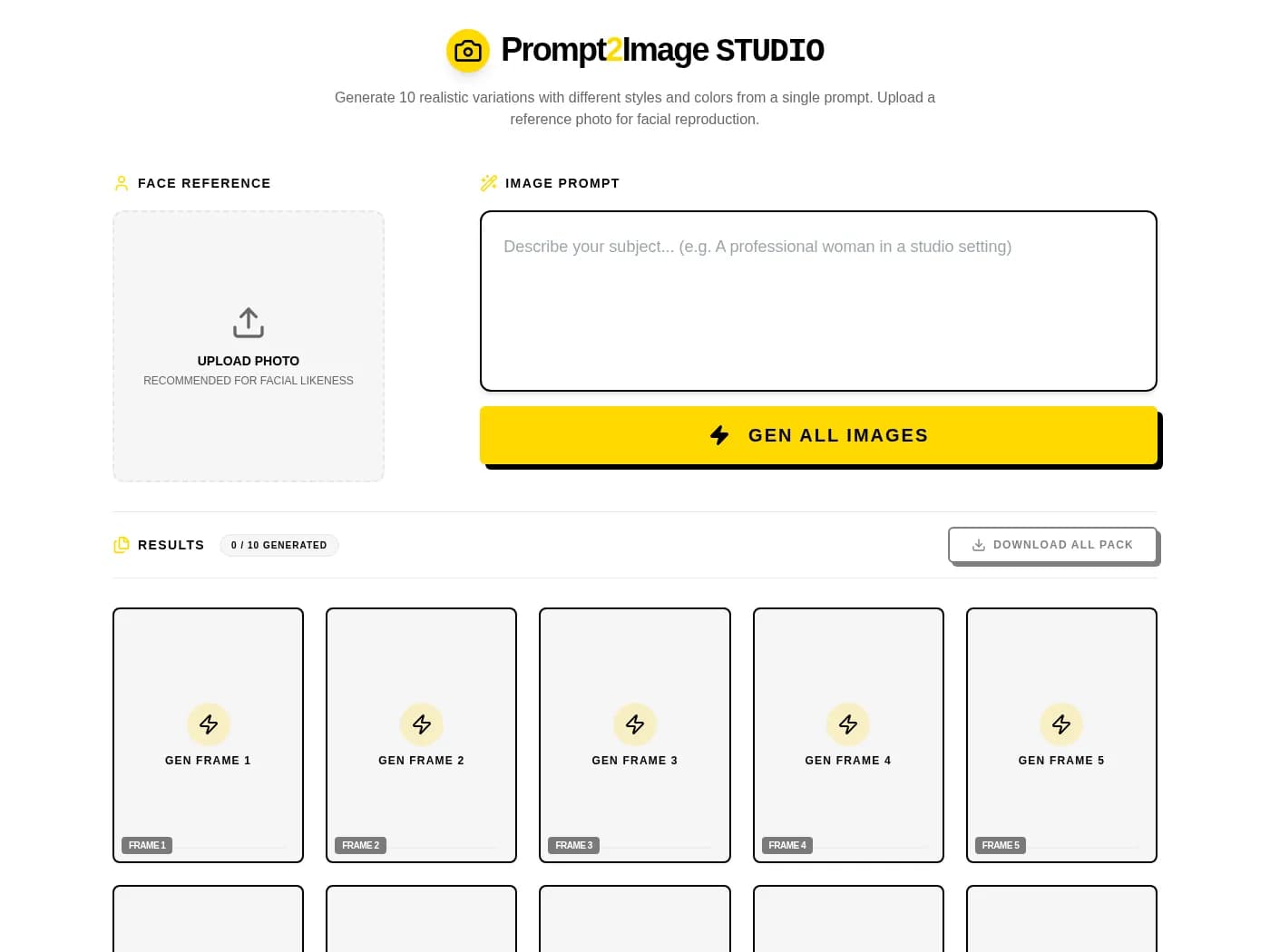 Prompt2Image Studio