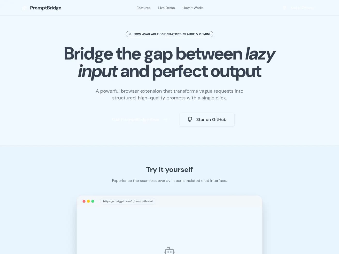 PromptBridge Extension