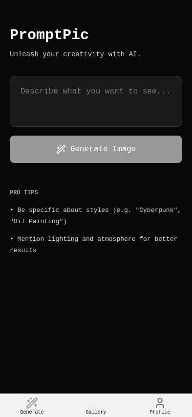 PromptPic Generator