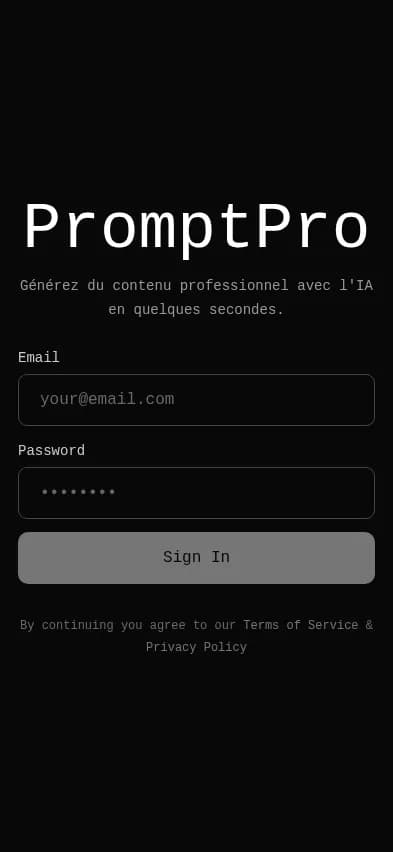 PromptPro Mobile