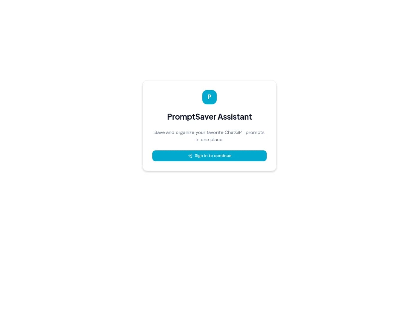 PromptSaver Assistant