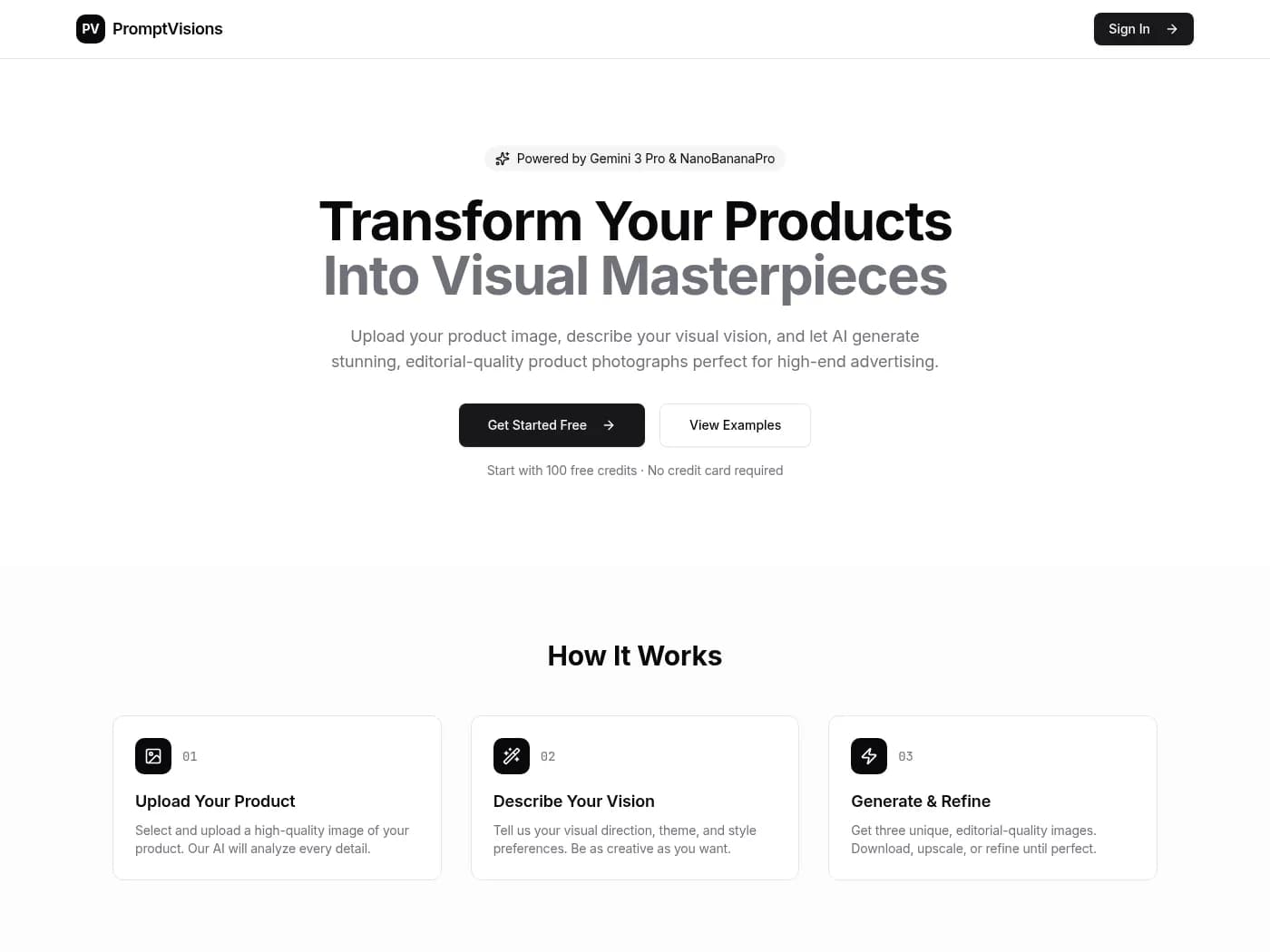 PromptVisions AI SaaS
