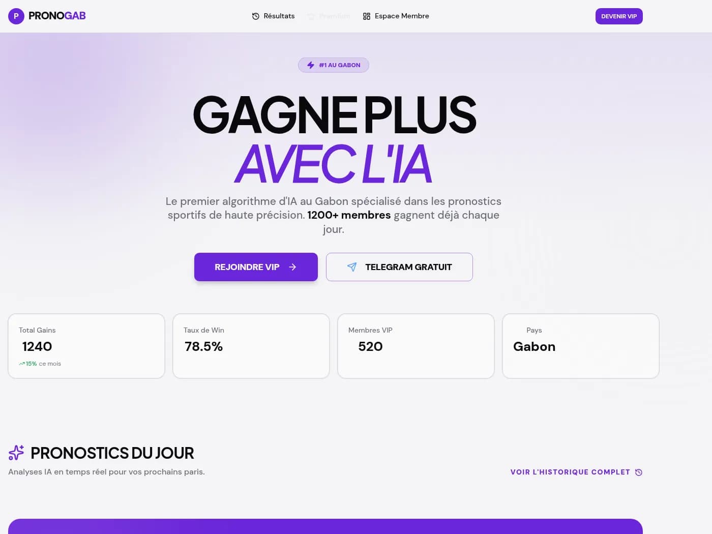 PronoGAB AI Predictions