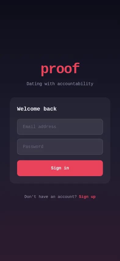 Proof Dating App