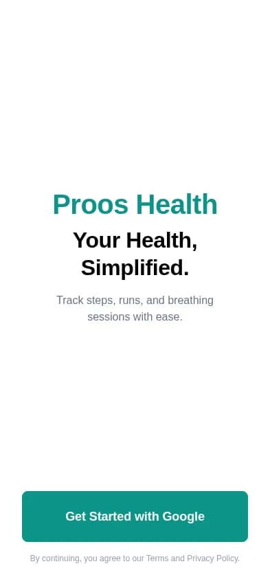 Proos Health Tracker