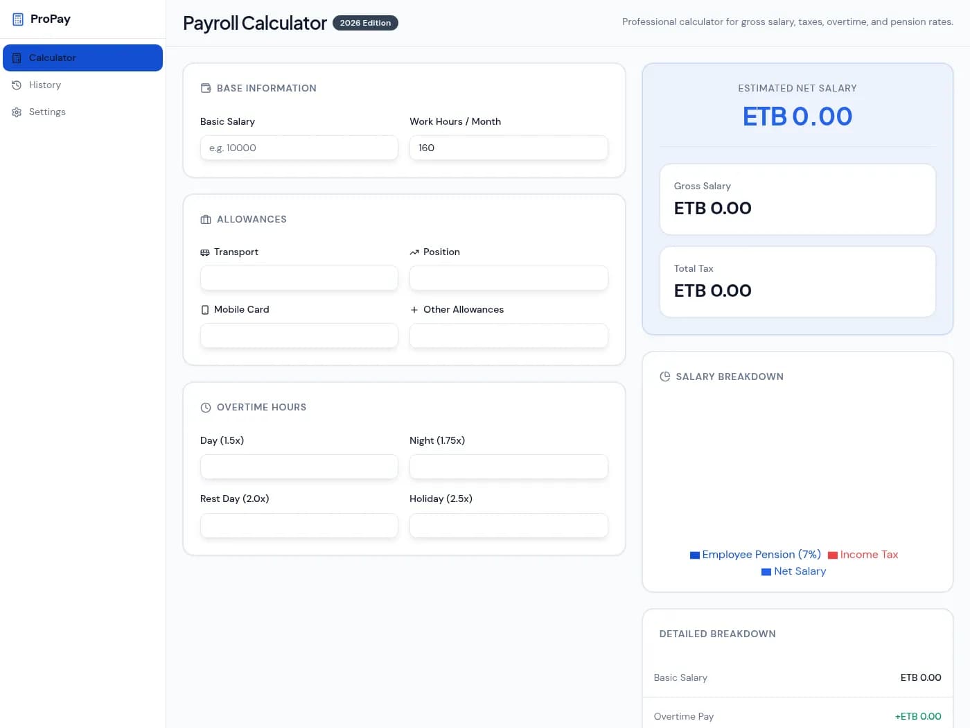 ProPay Calculator