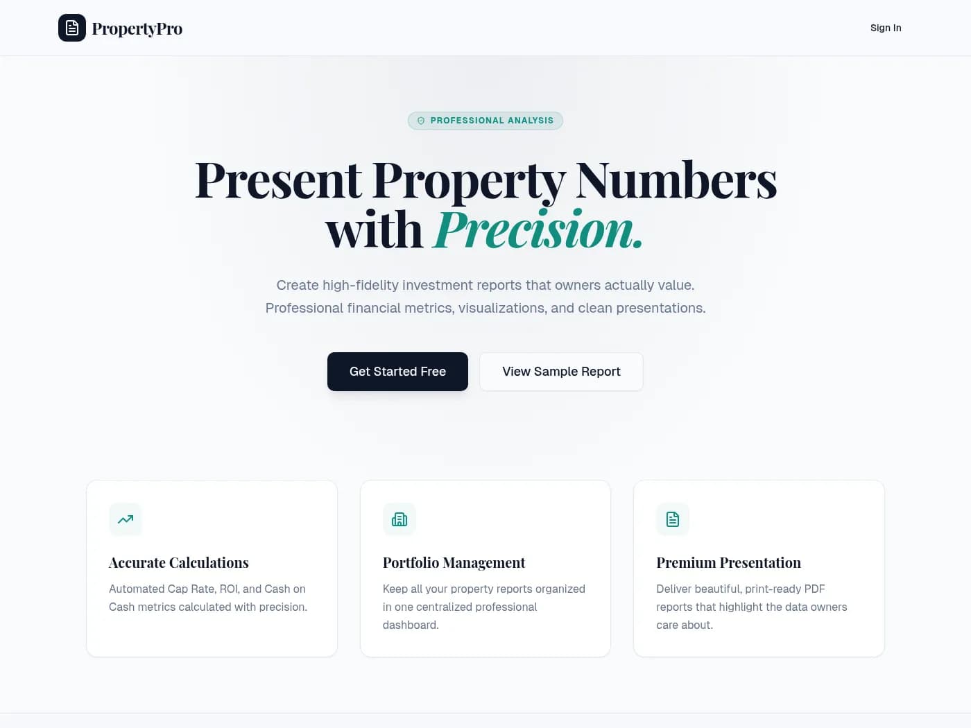 Property Report Pro
