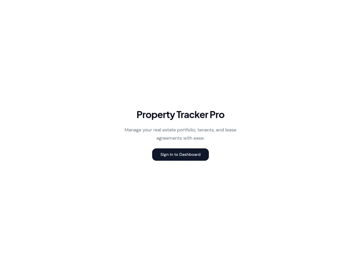 Property Tracker Pro