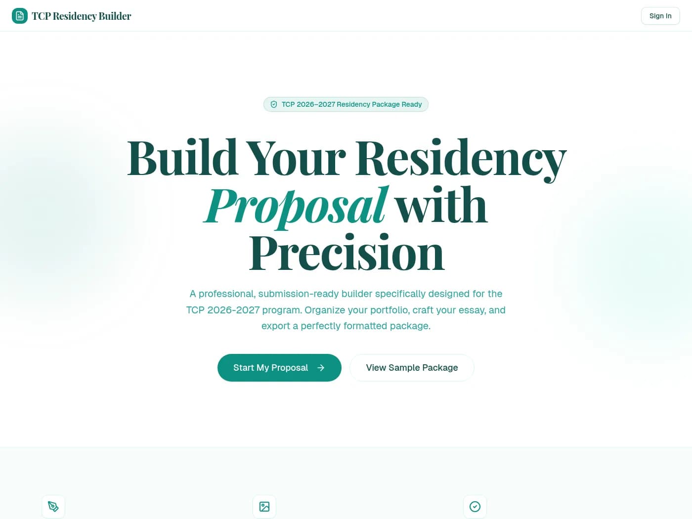 Residency Proposal Builder