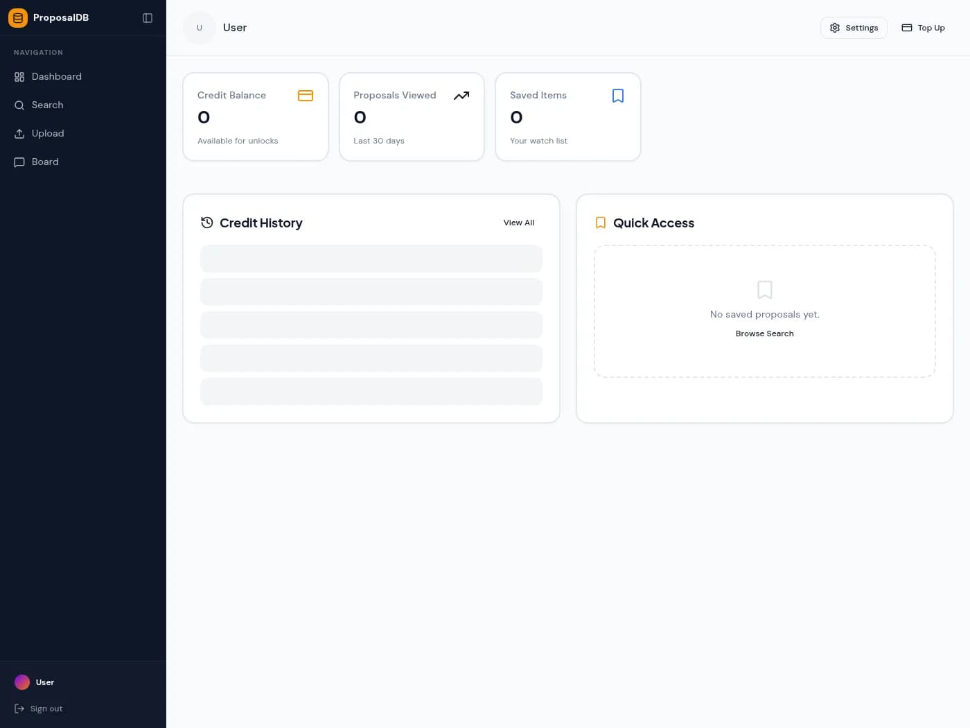 ProposalDB Mobile Web App