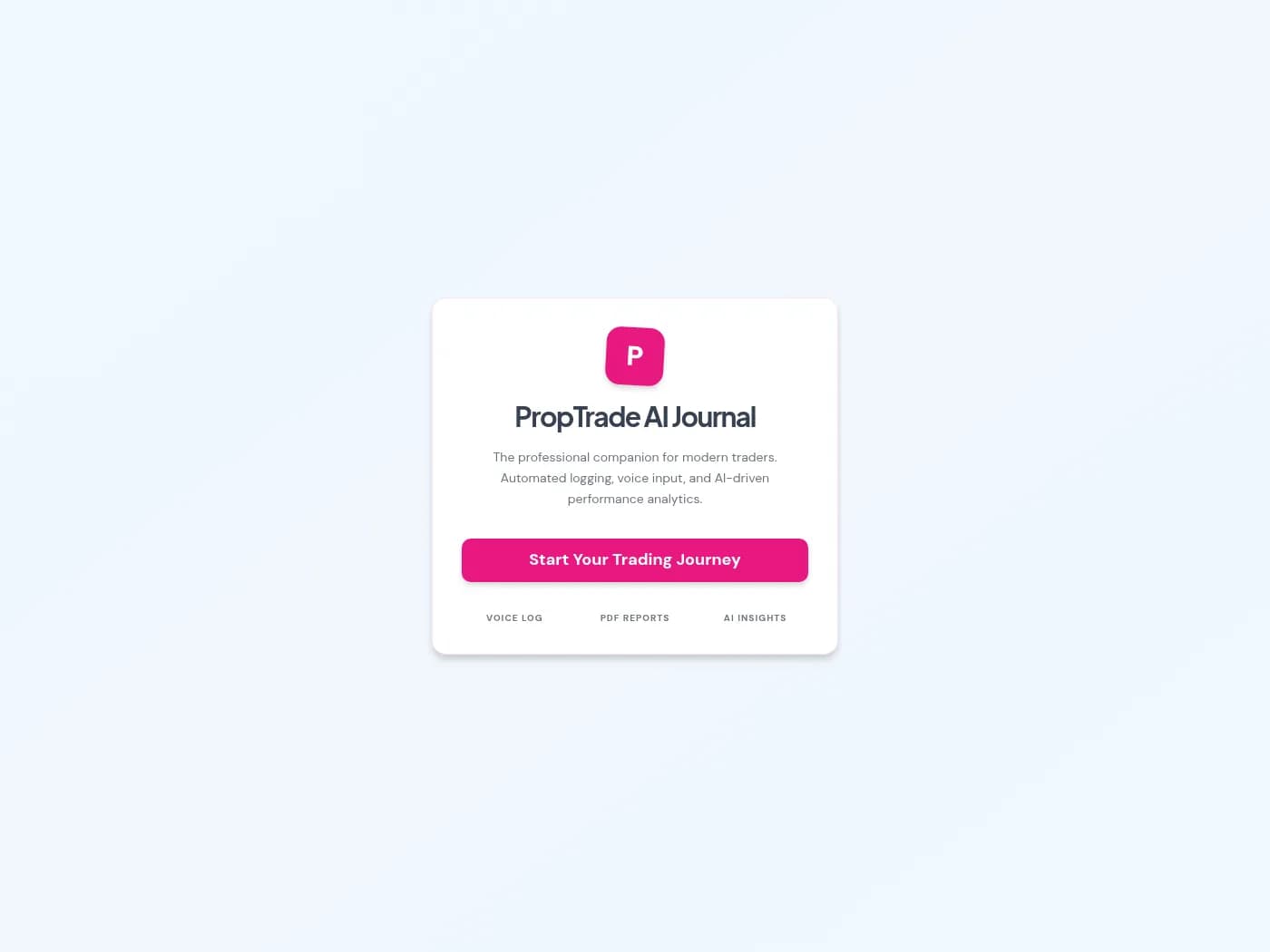 PropTrade AI Journal