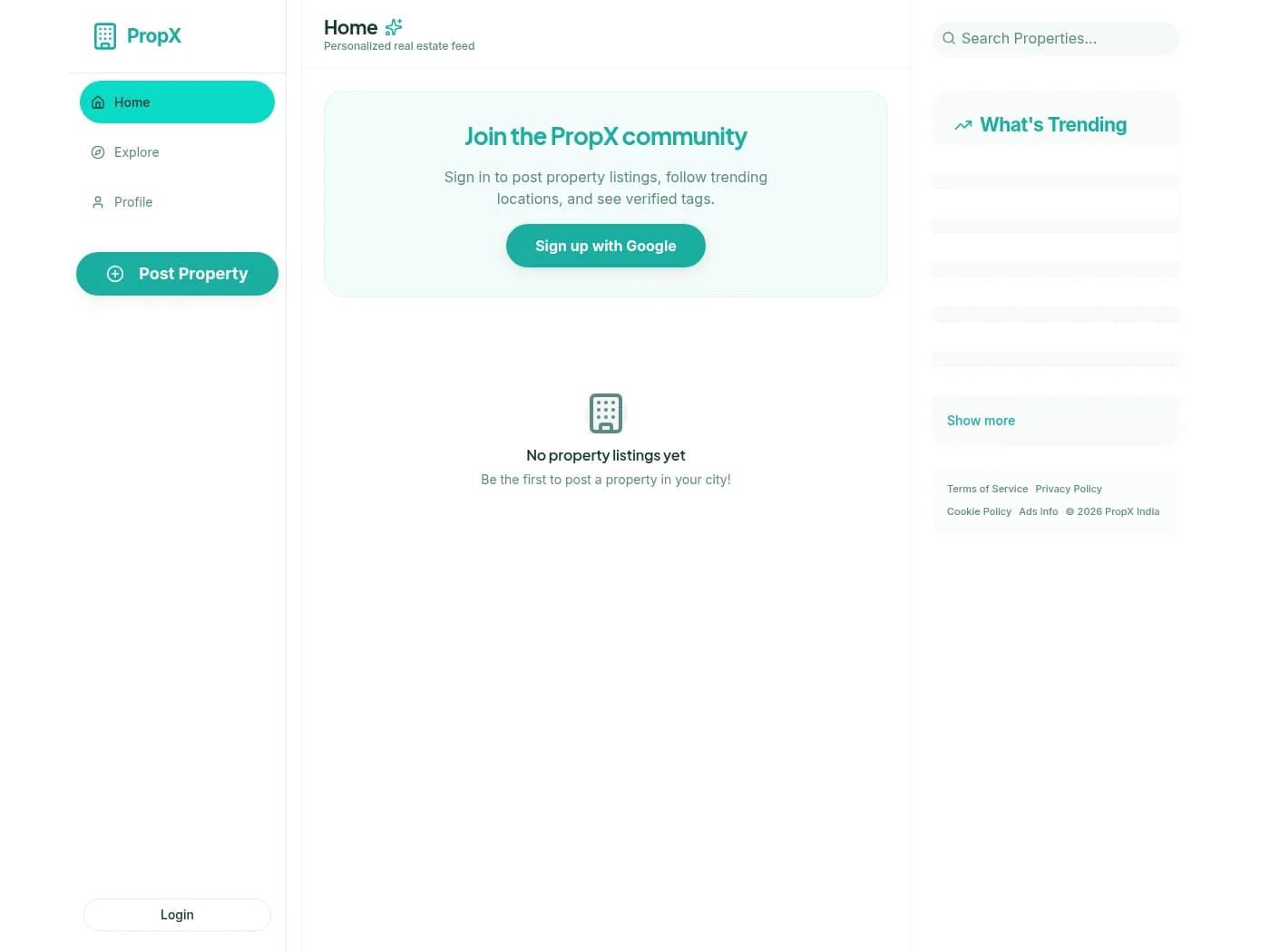 PropX Real Estate Feed