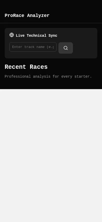 ProRace Analyzer App