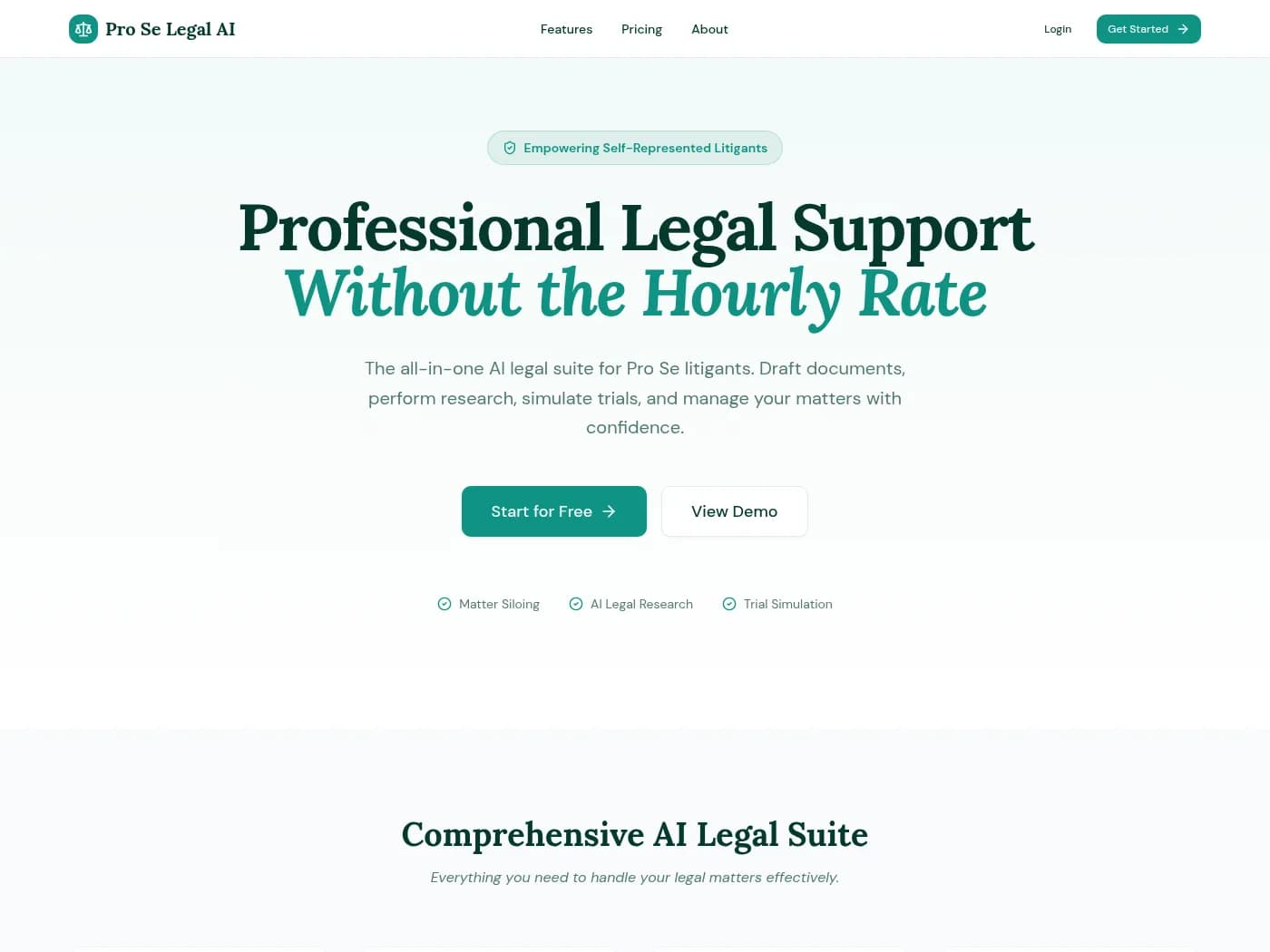Pro Se Legal AI Suite