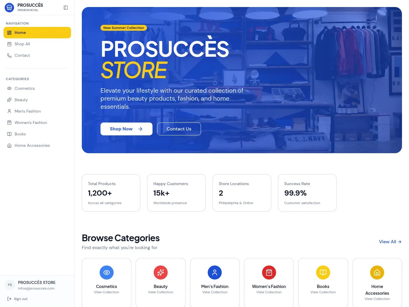 ProSucces Store Website